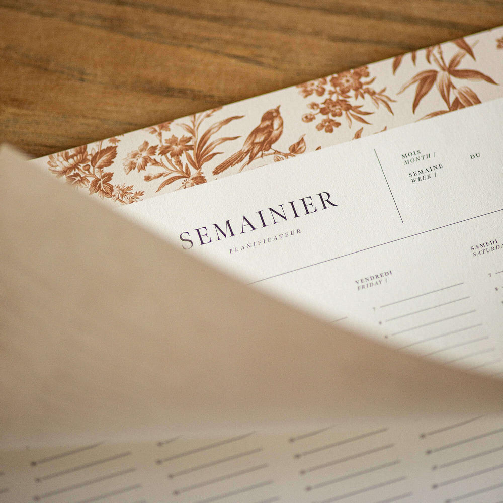 Semainier Papeterie élégante - INNOCENCE